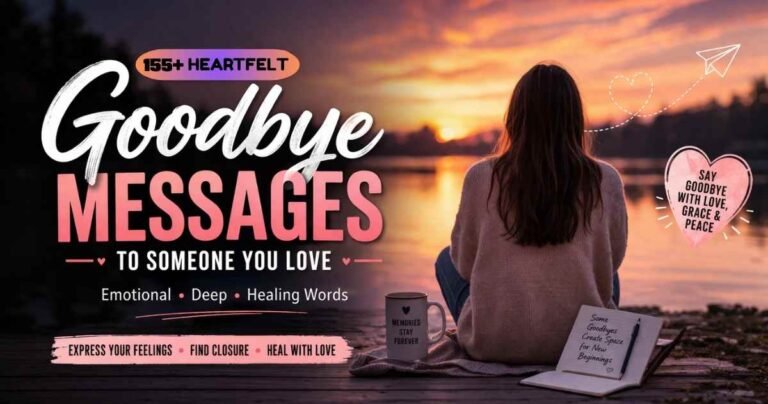 155+ Heartfelt Goodbye Messages to Someone You Love (Emotional, Deep ...