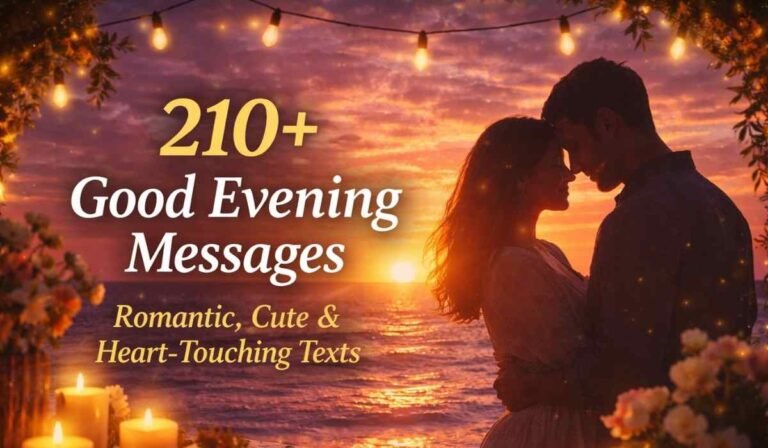 210+ Good Evening Messages Romantic, Cute & Heart-Touching Texts (2026 ...